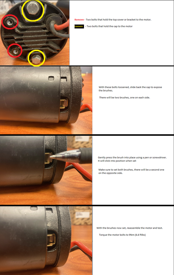 320111 Brush Cap Motor Assembly Troubleshoot, Removal and Installation ...